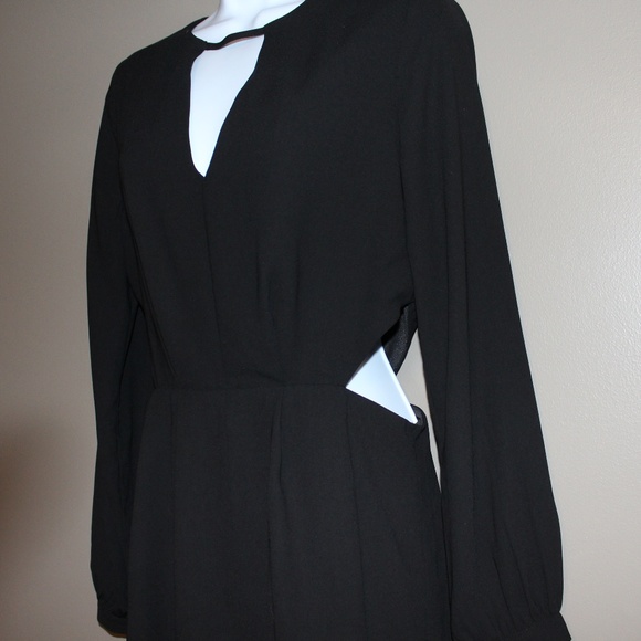 one clothing | Shorts | Nwt Dressy Black Romper With Side Cutouts ...